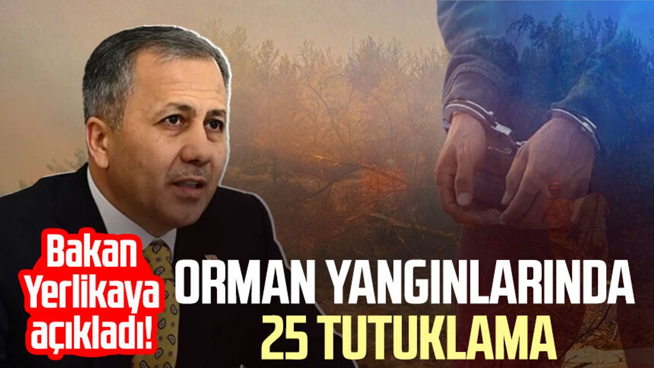 Bakan Yerlikaya açıkladı! Orman yangınlarında 25 tutuklama - Samsun ...