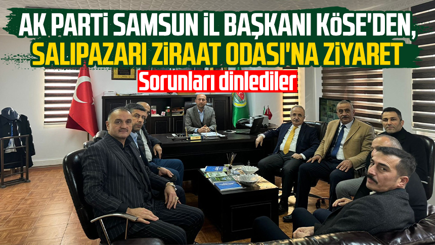 AK Parti Samsun İl Başkanı Mehmet Köse'den, Salıpazarı Ziraat Odası'na ... AK Parti Samsun İl Başkanı Mehmet Köse'den, Salıpazarı Ziraat Odası'na ...