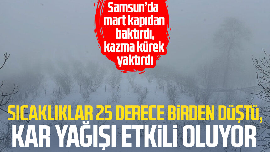 Samsun'da kar yağışı: Sıcaklıklar 25 derece birden düştü - Samsun Haber ...