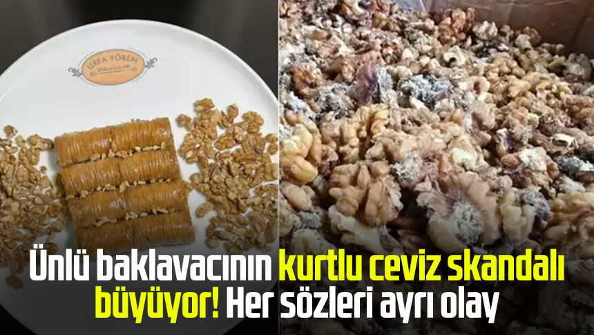 Ünlü baklavacının kurtlu ceviz skandalı büyüyor! Her sözleri ayrı olay ...
